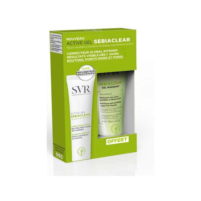 Svr Sebiaclear Active gel 40ml + Gel moussant 50ml